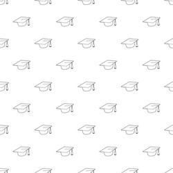 Hat student icon outline style Royalty Free Vector Image