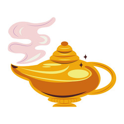 Magic genie lamp traditional icon Royalty Free Vector Image