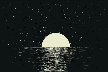 View to full moon Royalty Free Vector Image - VectorStock