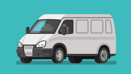 Cartoon delivery cargo van Royalty Free Vector Image
