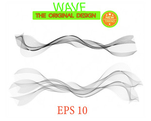 Abstract black wave design element Royalty Free Vector Image