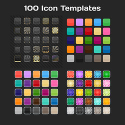Square shaped food icon set Royalty Free Vector Image