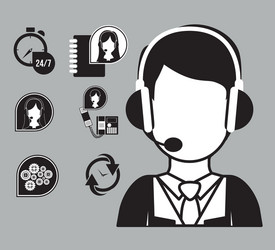 Customer service robots abstract concept Vector Image