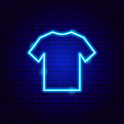 Top t shirt neon sign Royalty Free Vector Image