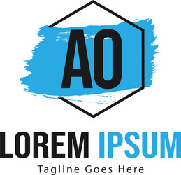 Ao letter logo design creative modern letters Vector Image