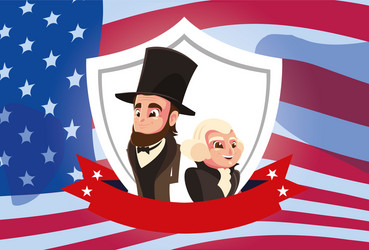 Cartoon presidents george washington Royalty Free Vector