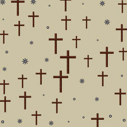 Christian cross pattern background Royalty Free Vector Image