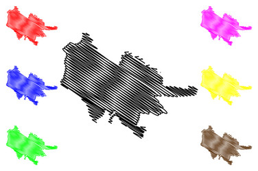 Craiova city republic romania map scribble Vector Image