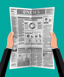 Daily newspaper in color and black white Vector Image