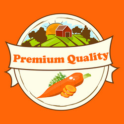Sticker basket with many carrots Royalty Free Vector Image