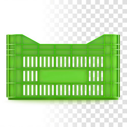 Green plastic crate Royalty Free Vector Image - VectorStock