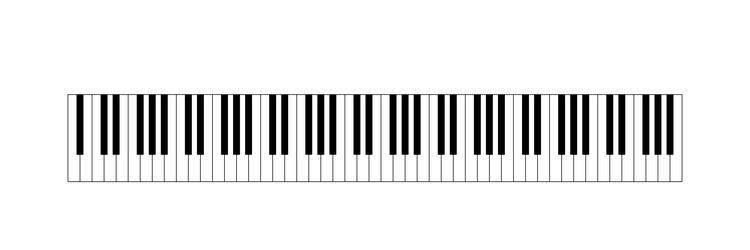 Piano keyboard outline keyboard for music keys of Vector Image