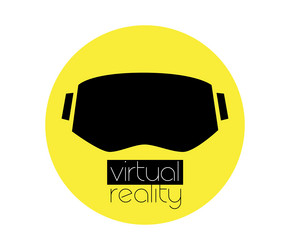 3d vr logo and eyewear Royalty Free Vector Image