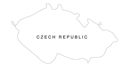 Line art norway map continuous line europe map Vector Image