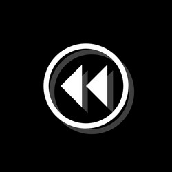 Rewind icon flat Royalty Free Vector Image - VectorStock