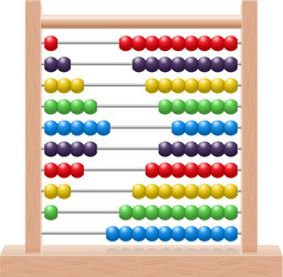Mathematical place value abacus Royalty Free Vector Image