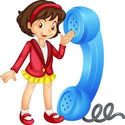 Kid Talking On Phone Clipart