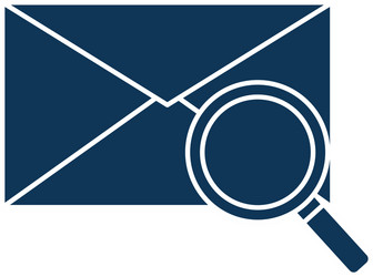 Lupe with personal card silhouette style icon Vector Image