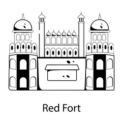Lahore fort Royalty Free Vector Image - VectorStock