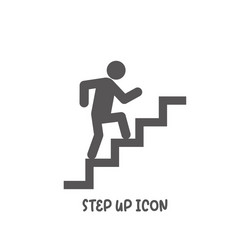 Stairway up icon monochrome style design from Vector Image