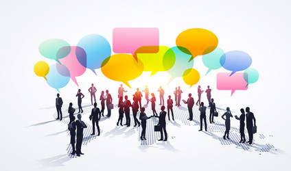 Bubble people bubbling speech communication Vector Image