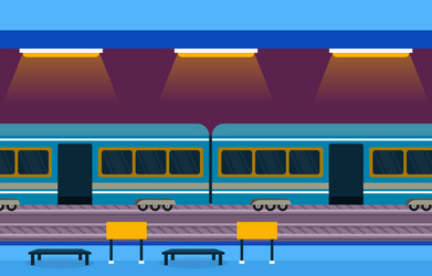 Railway public transport commuter metro train Vector Image