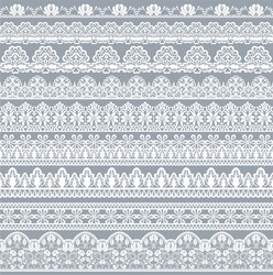 Decorative lace pattern border background Vector Image