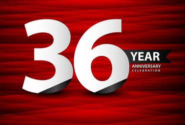 36 year anniversary celebration logo Royalty Free Vector