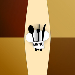 Restaurant menu with chef hat line Royalty Free Vector Image
