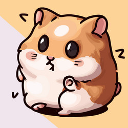 Cute hamster kawaii chibi drawing style Royalty Free Vector