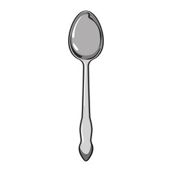 Silverware spoon cartoon Royalty Free Vector Image