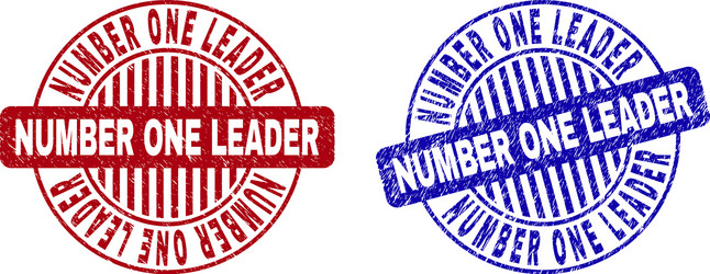 Grunge number 1 textured watermarks Royalty Free Vector