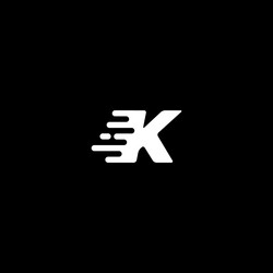 Letter k fast speed technology modern logo design Vector Image