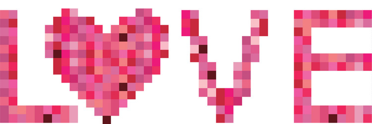 Love Word Pixels Vector Images (over 100)