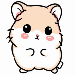 Cute hamster hamster kawaii chibi drawing style Vector Image