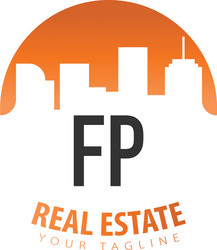 Initial letter pf real estate creative logo Vector Image