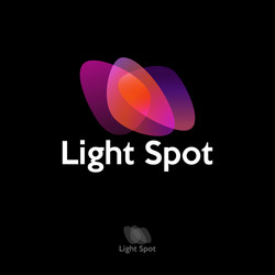 Aura logo light spots omni emblem transparent Vector Image