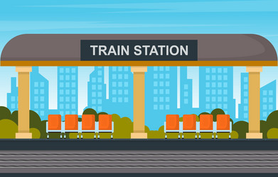 Railway public transport commuter metro train Vector Image