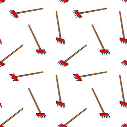 Garden rake pattern Royalty Free Vector Image - VectorStock