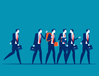 Group business people go to work concept business Vector Image