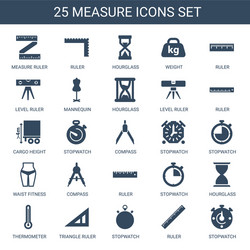 Measure icons Royalty Free Vector Image - VectorStock