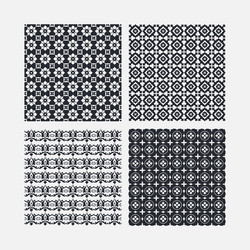 Black and white design patterns Royalty Free Vector Image