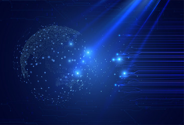 Technology image of globe Royalty Free Vector Image