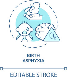 Birth asphyxia concept icon Royalty Free Vector Image