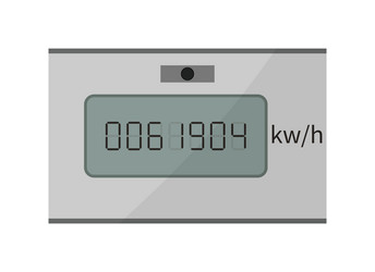 Electric counter meter with numbers Royalty Free Vector