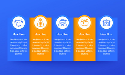 Yield management infographics linear icons Vector Image