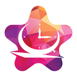 Time clock logo design template Royalty Free Vector Image