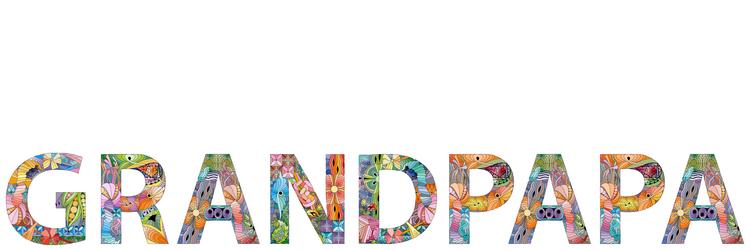 Grandpa hand drawn modern design Royalty Free Vector Image