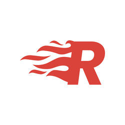 Isometric bright yellow and red capital letter r Vector Image