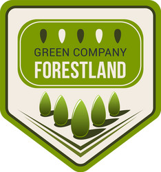 Icon of green trees for eco life Royalty Free Vector Image